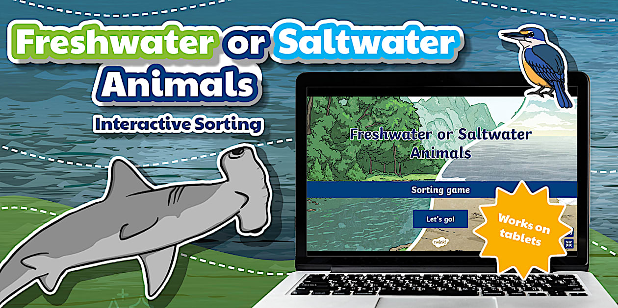 Freshwater or Saltwater Animals Interactive Sorting