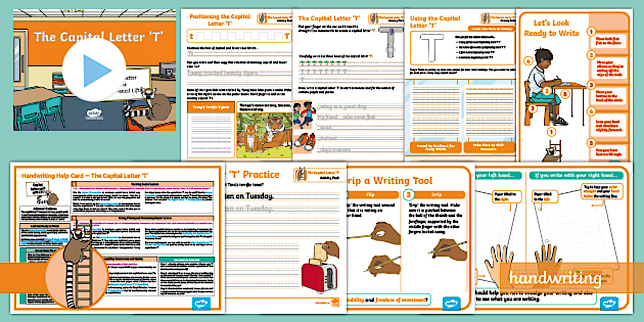 Twinkl Handwriting: The Capital Letter 'T' EYFS/KS1 Activity Pack