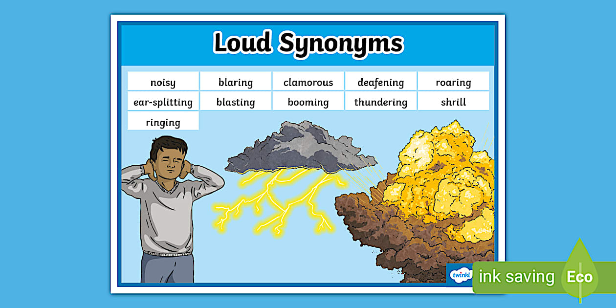 Loud Synonyms Word Mat (teacher made) - Twinkl