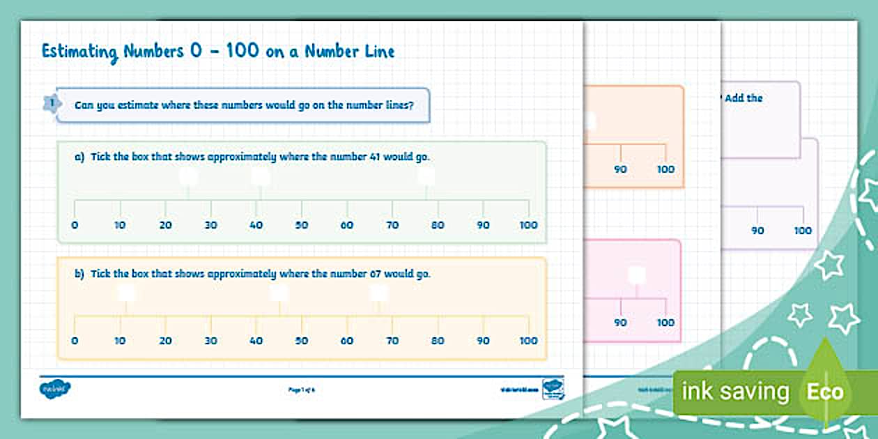 👉 Ordering and Estimating Numbers 0 - 100 on a Number Line