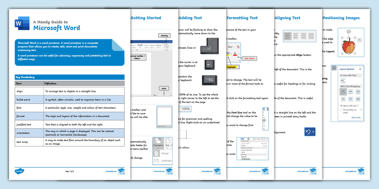 A Handy Guide to Microsoft Word (teacher made) - Twinkl