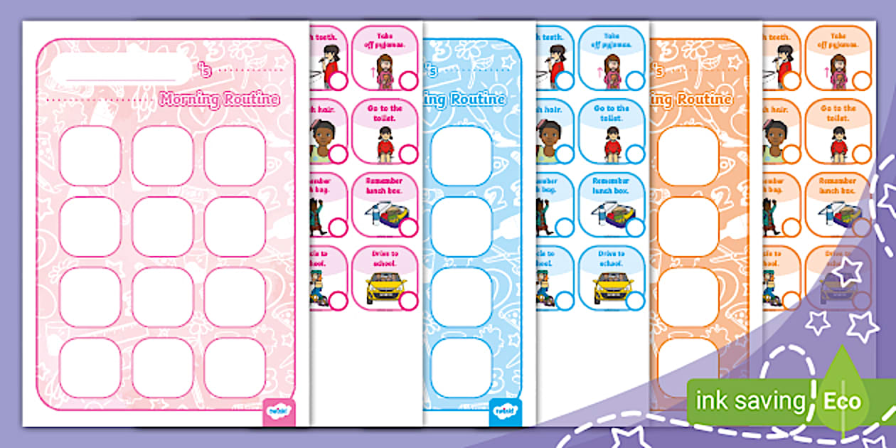 Starting School: Visual Timetable - Girls - Twinkl