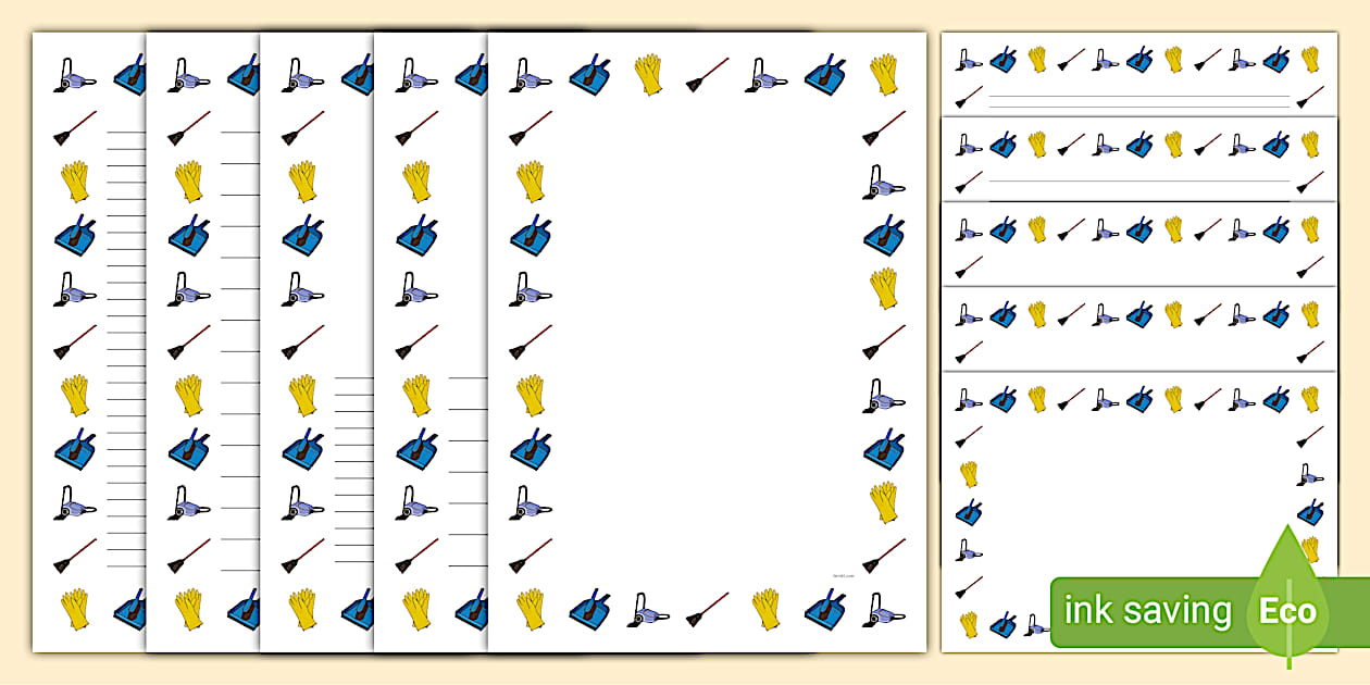 Simple Blank Housekeeping Page Border | Twinkl - Twinkl
