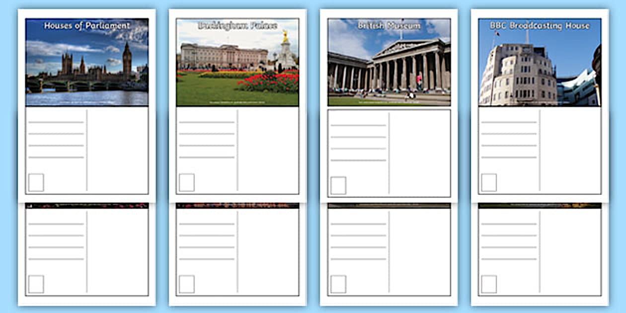 London Postkarten (teacher made) - Twinkl