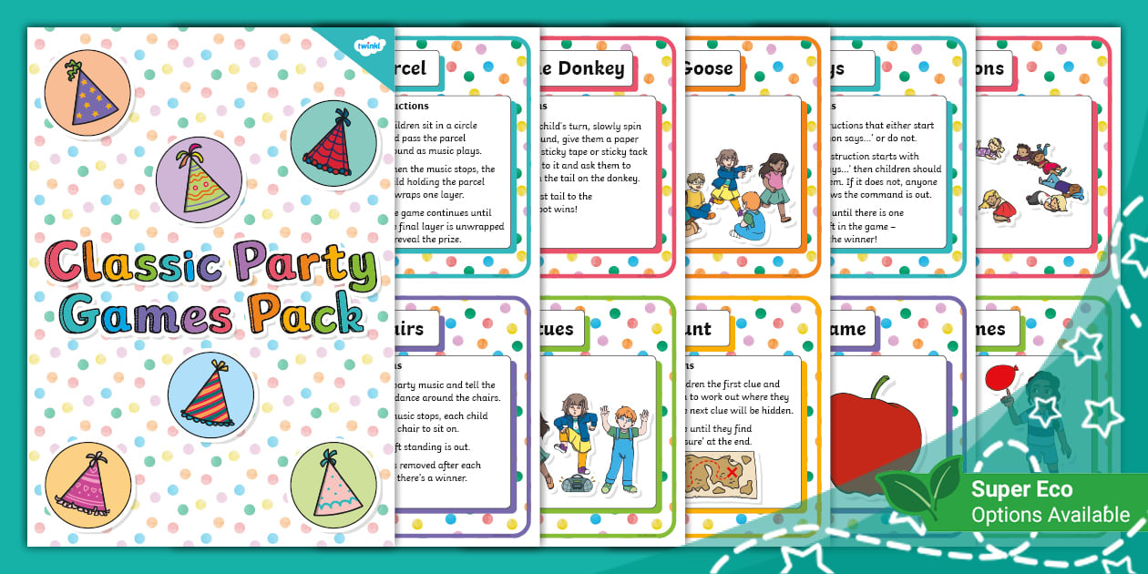 Classic Party Games Pack (teacher made) - Twinkl