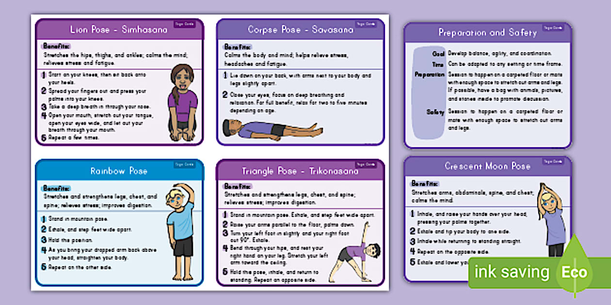 Yoga Sleep and Relaxation Cards | Printables | Twinkl USA