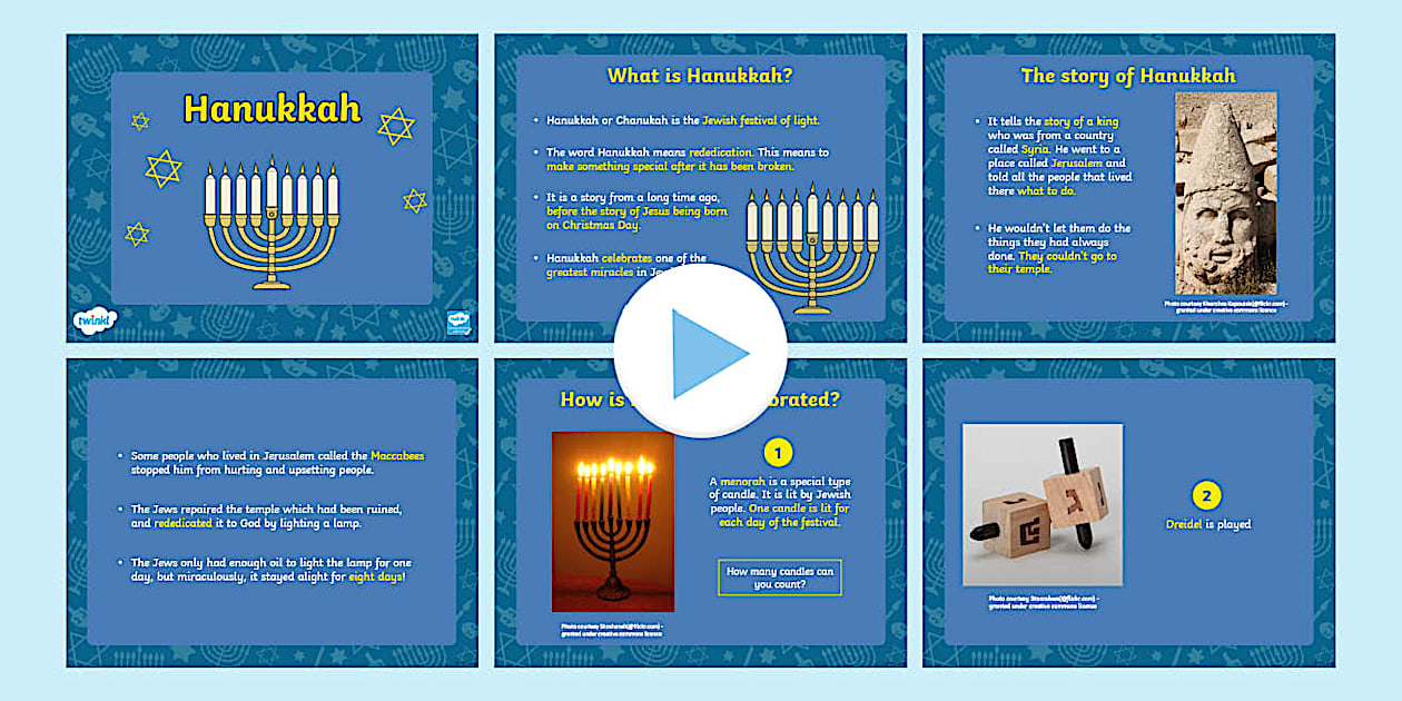EYFS Hanukkah Information PowerPoint - Twinkl