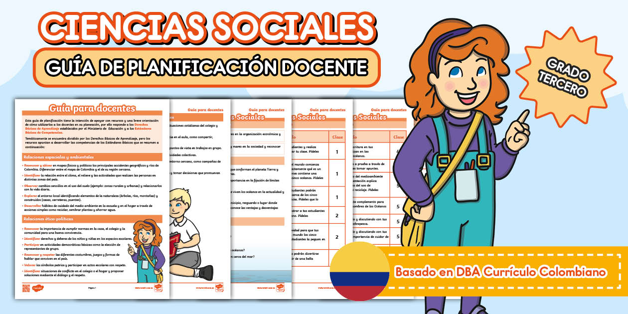 Guía de Planeación Ciencias Sociales Grado Tercero