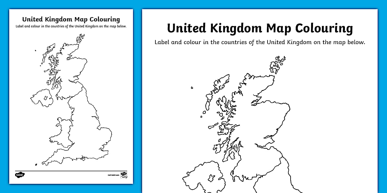 Countries in Britain Map Activity Worksheet (teacher made)
