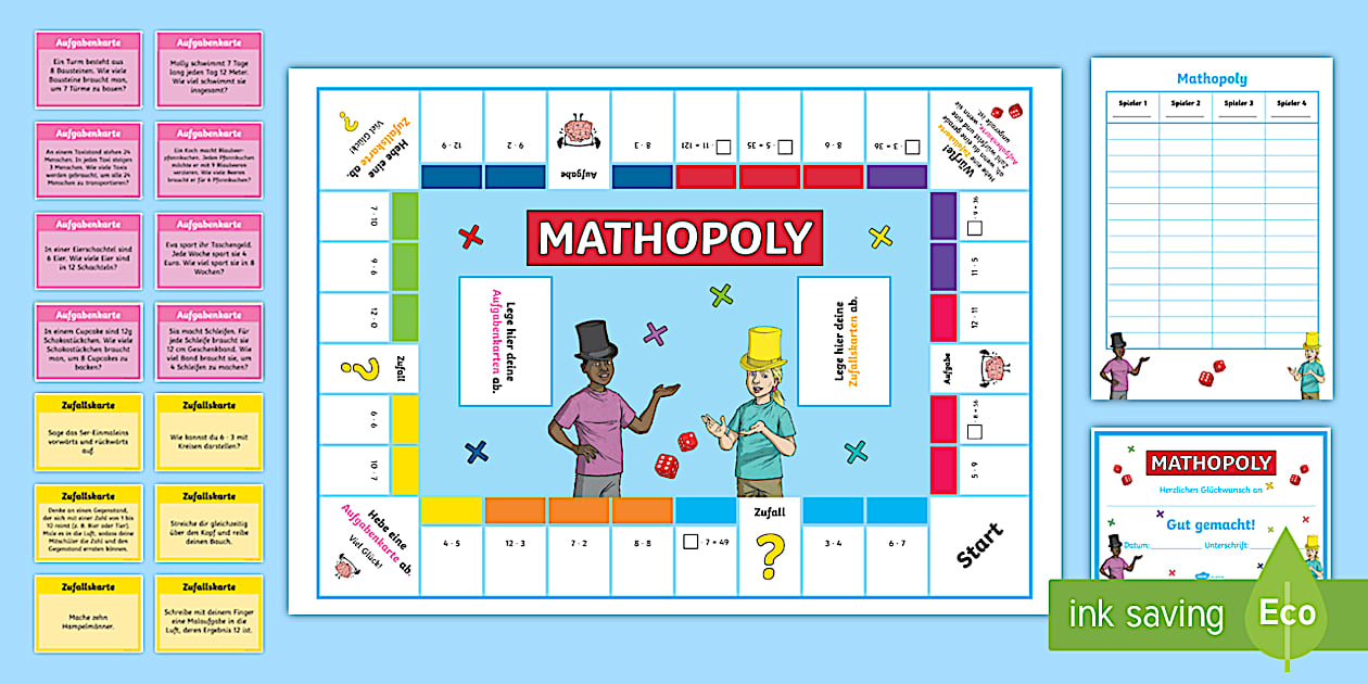 Mathopoly Brettspiel (teacher made) - Twinkl