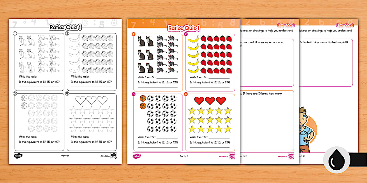 Grade 3 Ratios Mini Assessment 1 (teacher made) - Twinkl