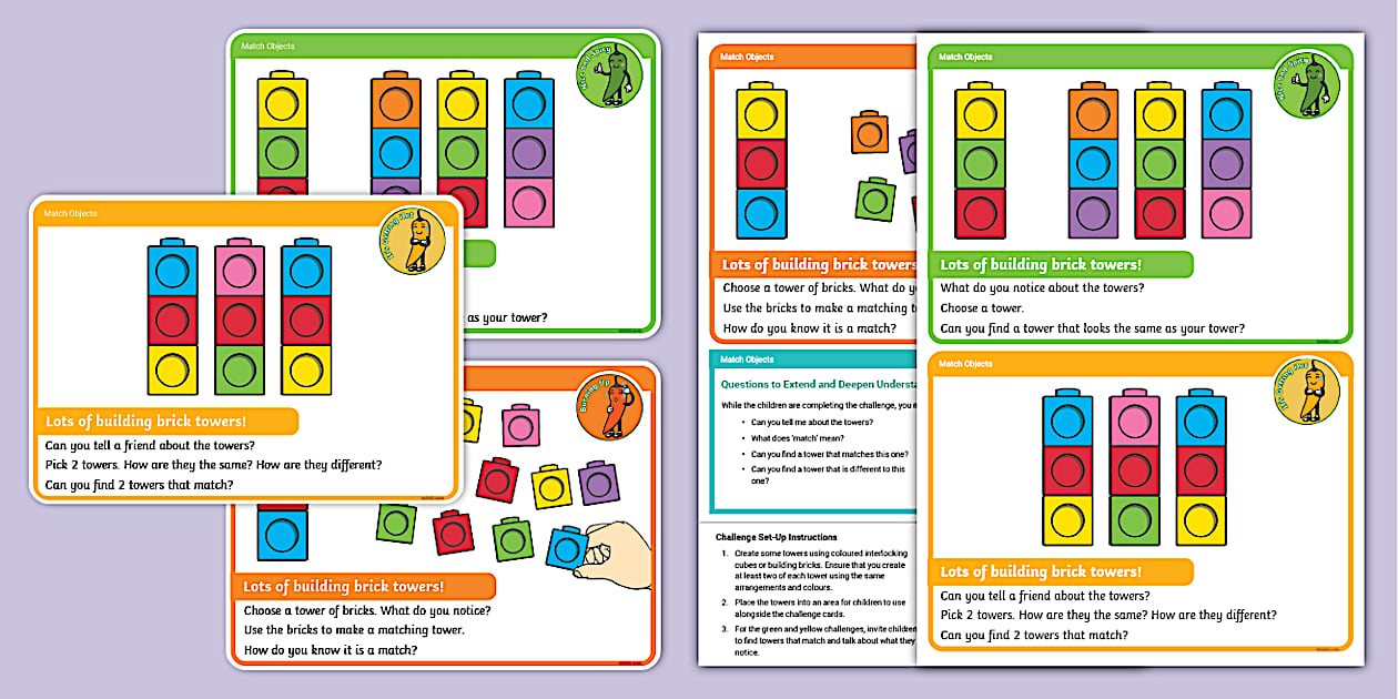 👉 Match Objects Chilli Challenges: Matching Brick Towers