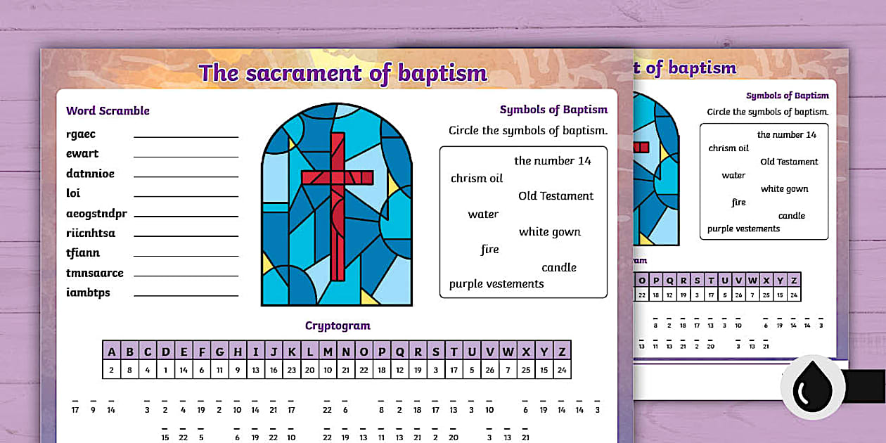 Baptism Activity Mat (teacher made) - Twinkl