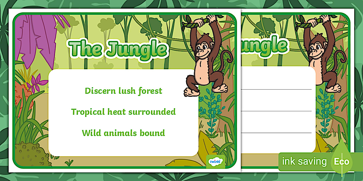 Jungle Haiku Poetry Template (teacher made) - Twinkl