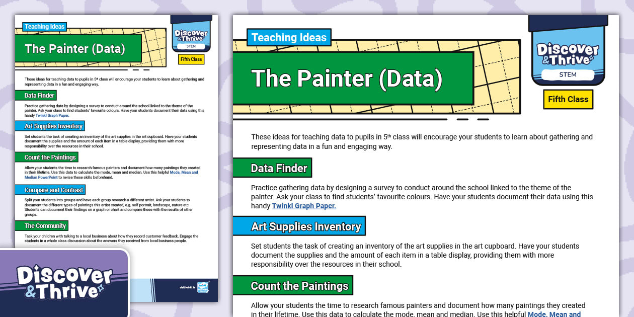 The Painter - Data Teaching Ideas (l'enseignant a fait)
