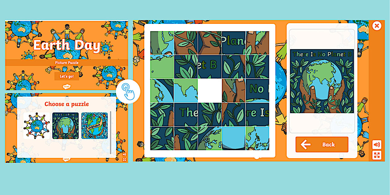 Earth Day Interactive Puzzle Slider Game (teacher made)