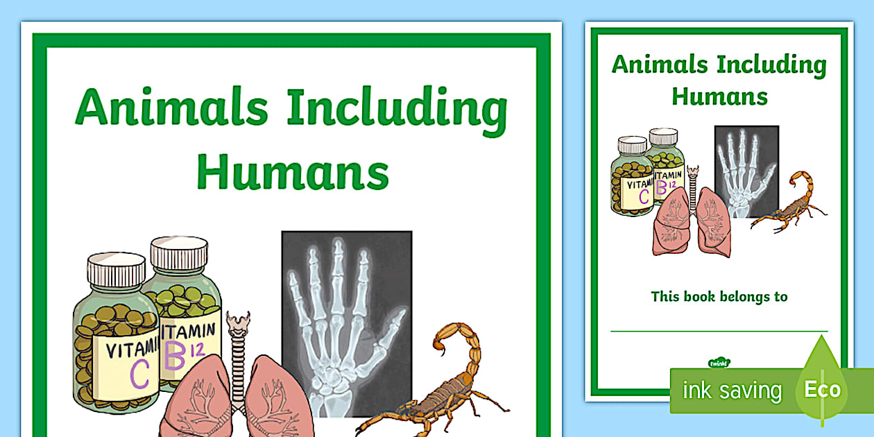 Animals Including Humans Editable Title Page - Twinkl
