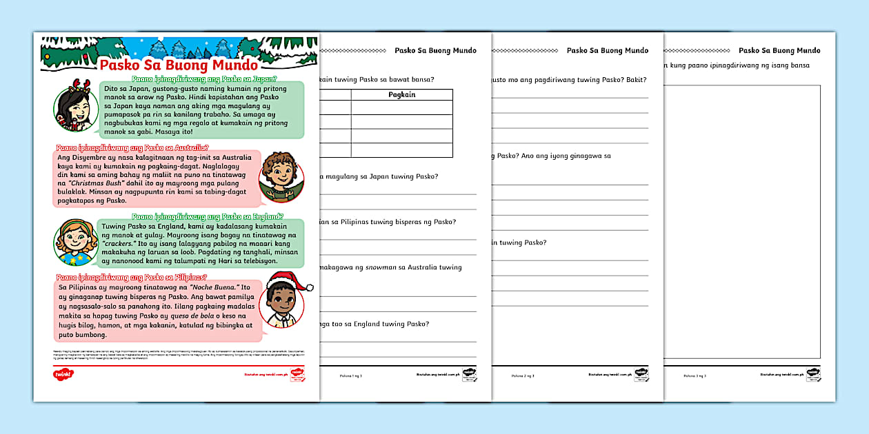 Pasko Sa Buong Mundo | Grade 1 | Twinkl (professor feito)