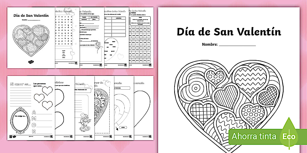 Cuadernillo: Actividades de San Valentín - Twinkl