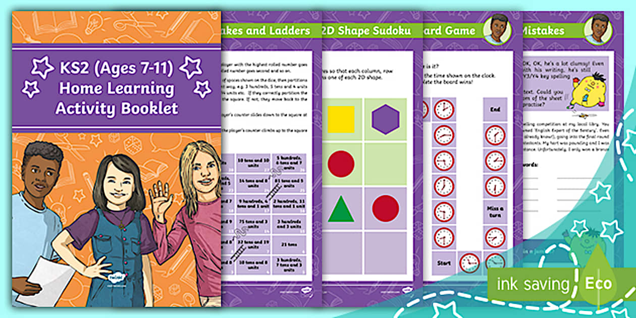 KS2 (Ages 7-11) Home Learning Activity Booklet - Twinkl