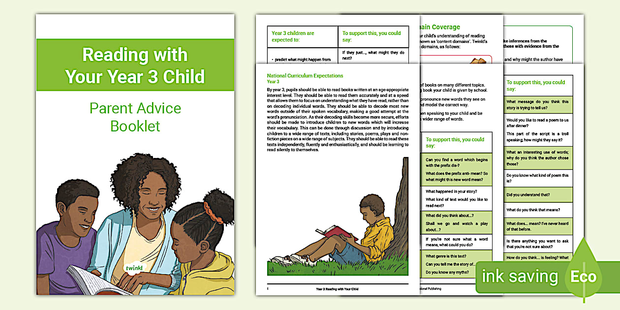 Caribbean Year 3 Reading with Your Child Parent Advice Booklet