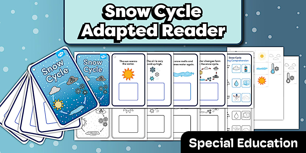 Snow Cycle Adapted Reader for Special Education