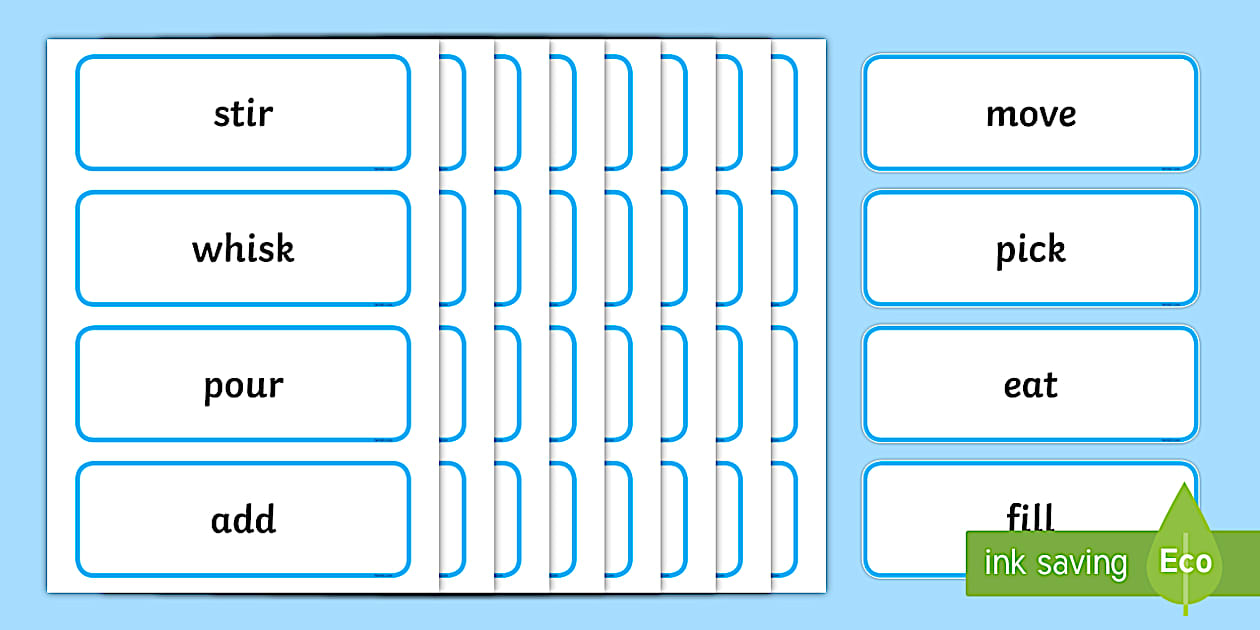 Imperative Verbs Cards (teacher made) - Twinkl