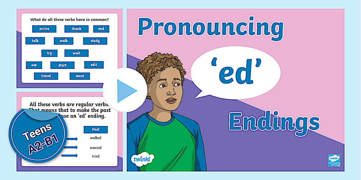 'Ed' Endings Pronunciations [Kids, A2-B1 (teacher made)