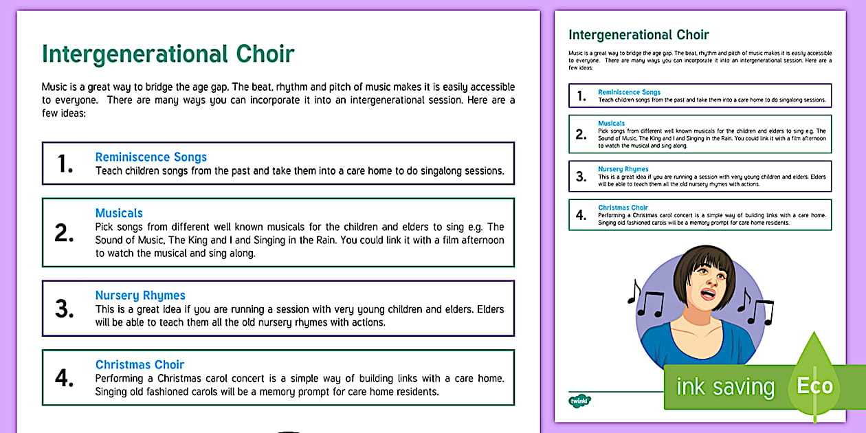 Intergenerational Choir Teaching Ideas (Teacher-Made)