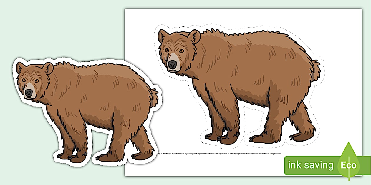 Brown Bear Display Cut Out (teacher made) - Twinkl