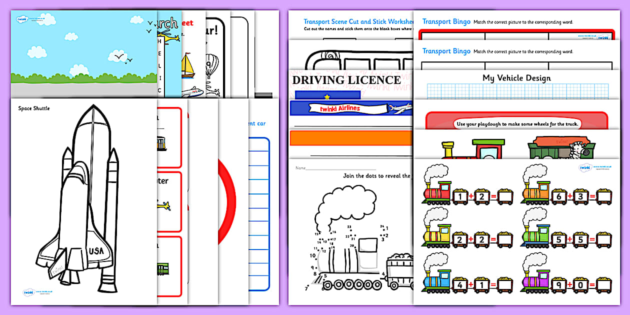 KS1 Transport Activity Pack (teacher made) - Twinkl