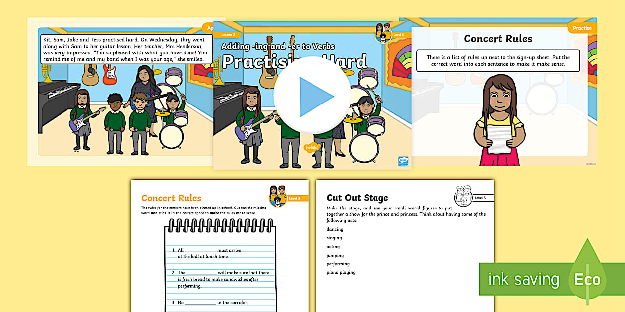 Adding -er and -ing Lesson Pack - Level 5 Week 26 Lesson 2