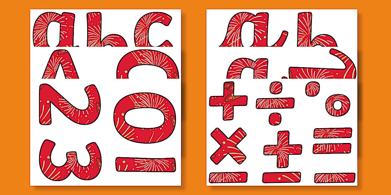 Bonfire Night Display Lettering (teacher made) - Twinkl