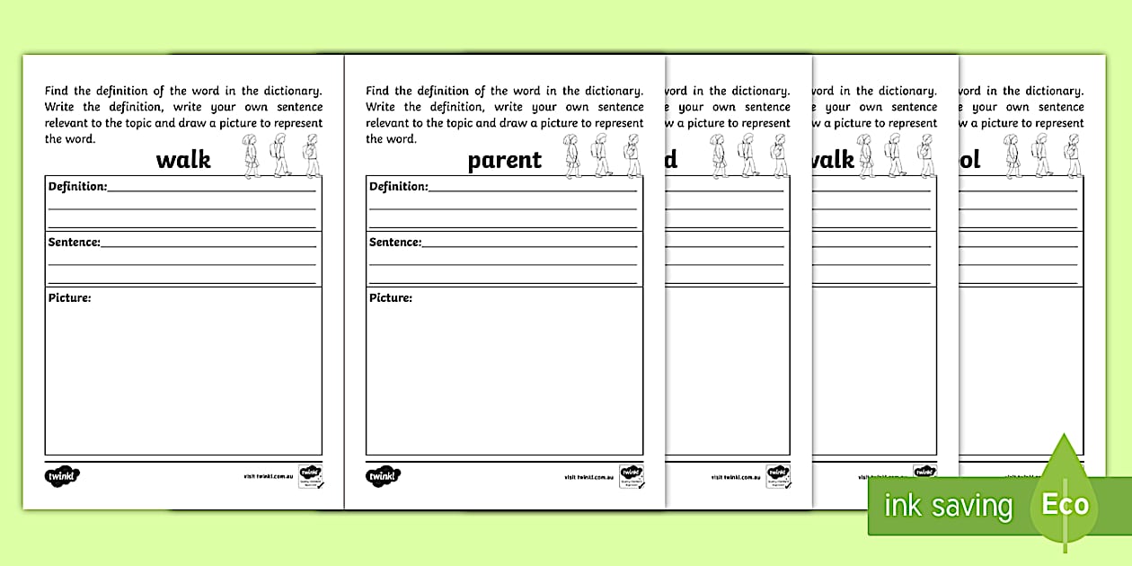 Cursive Walk Safely to School Day Word Wall (teacher made)