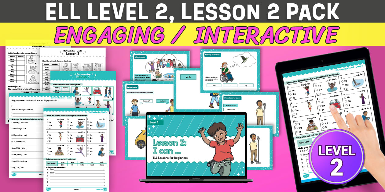 ELL Curriculum: Level 2, Lesson 2 Lesson Pack (teacher made)