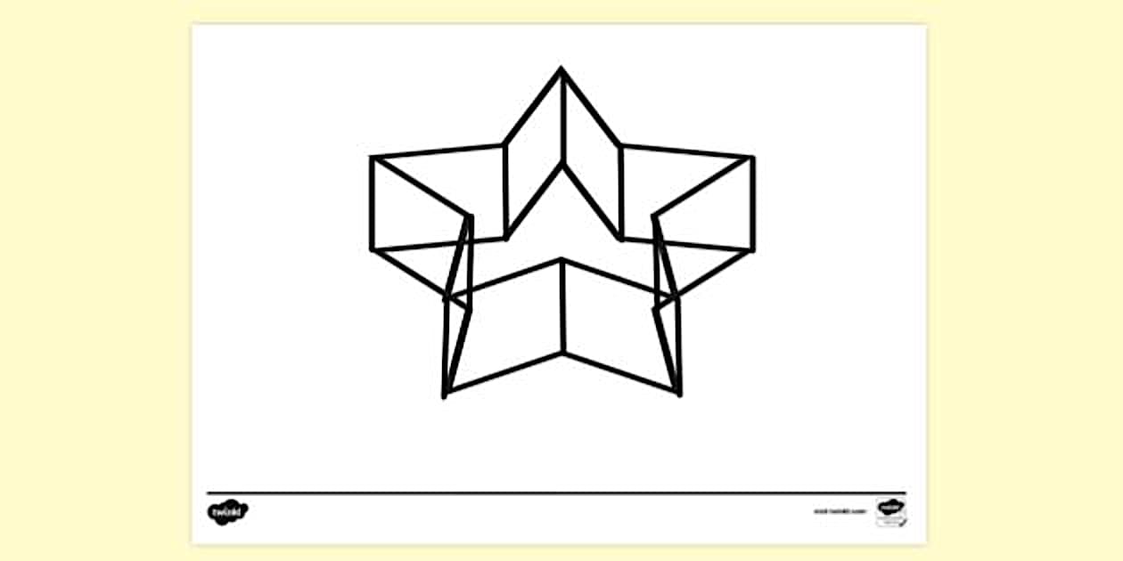 Star Shaped Cookie Cutter Colouring | Colouring Sheets