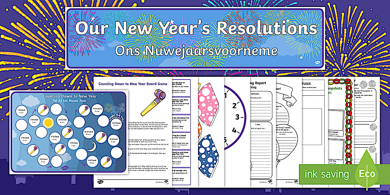 New Year's Resolution Resource Pack (teacher made) - Twinkl