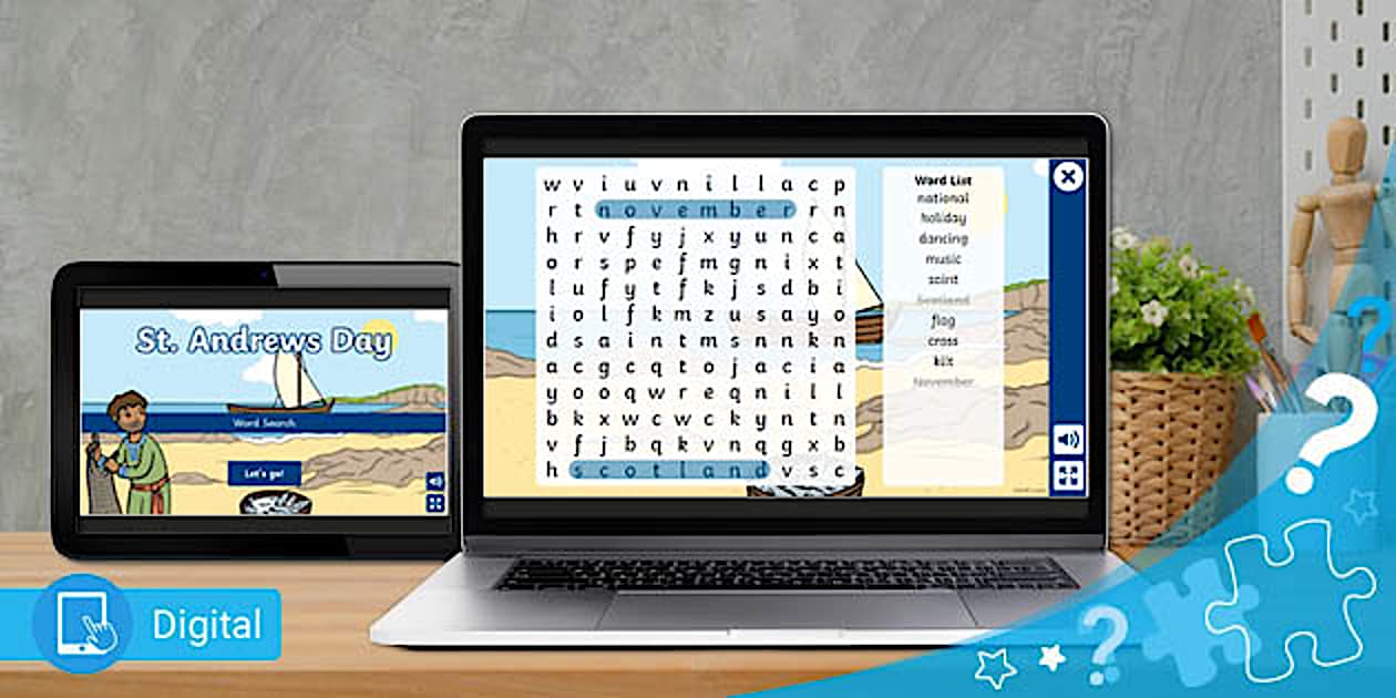 Interactive St. Andrews Day Word Search | Twinkl Go!
