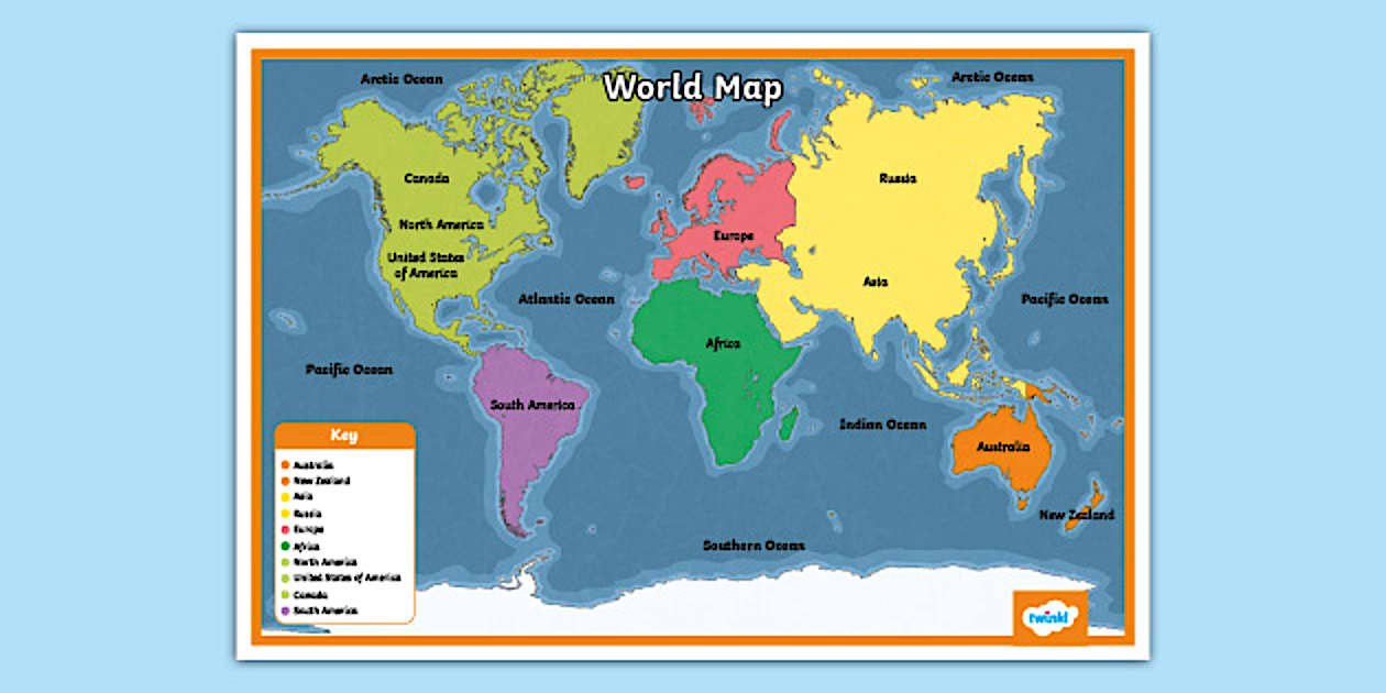 Inclusion Map of the World (teacher made) - Twinkl