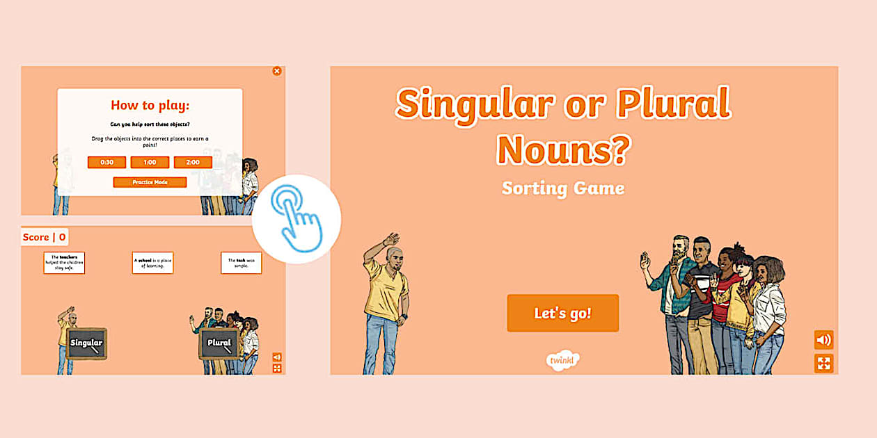 Singular or Plural Nouns? Interactive Sorting Game - Twinkl
