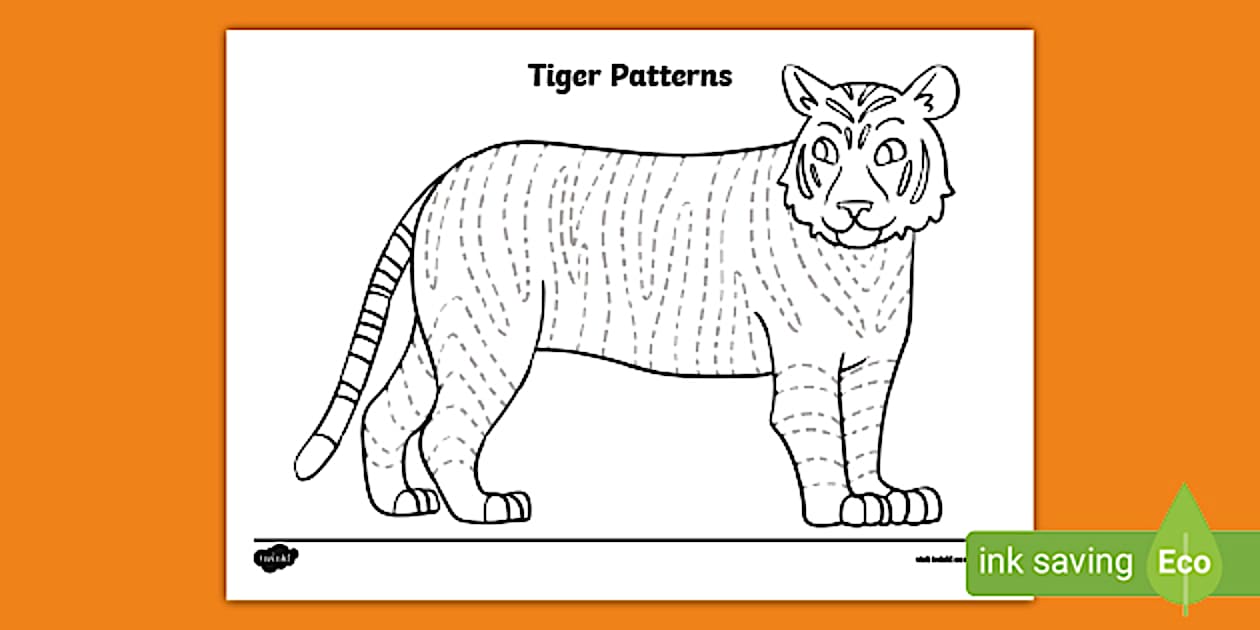 Kindergarten Tiger Patterns Pencil Control Activity | Parents