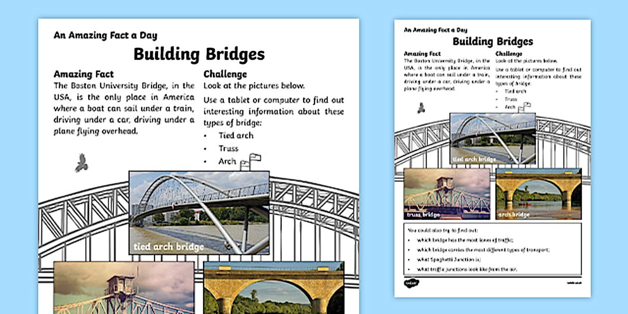 Editable Building Bridges Worksheet (teacher made) - Twinkl