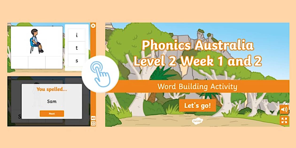 Level 2 Phonics Word Builder Game - Weeks 1 and 2