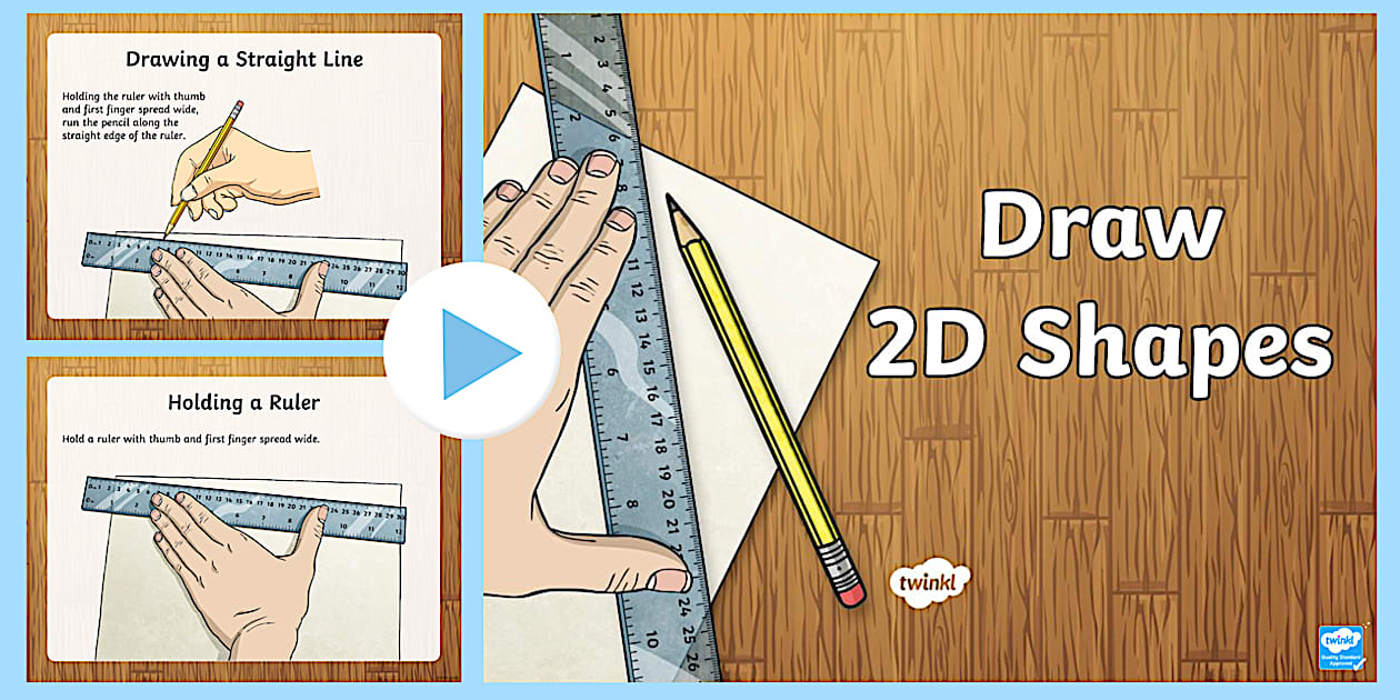 Draw 2D Shapes PowerPoint - Twinkl