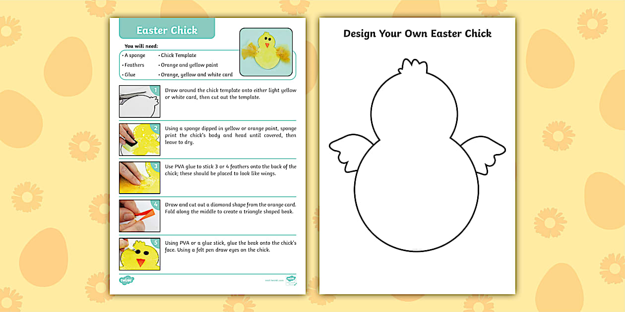 Spring Chick Craft Instructions | Primary Resources - Twinkl