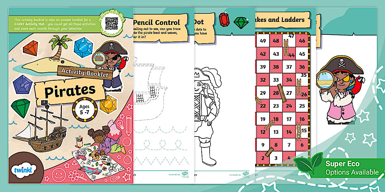 Pirates Activity Booklet 5 to 7 years (Hecho por educadores)