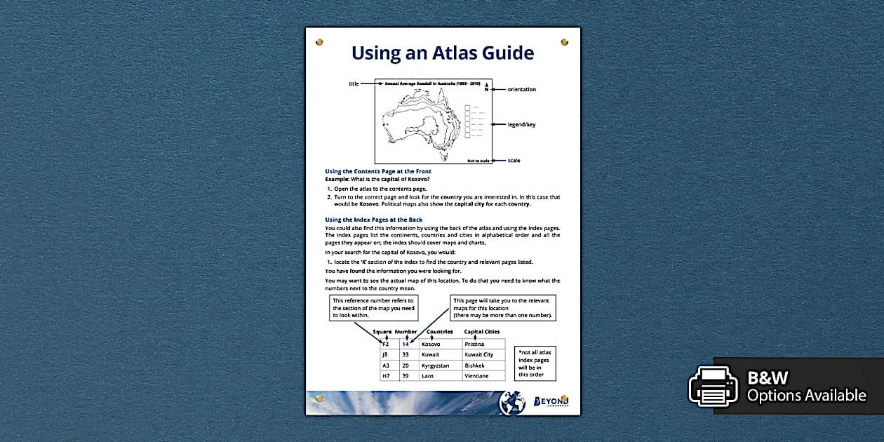 Using an Atlas Display | Geography | Beyond Secondary