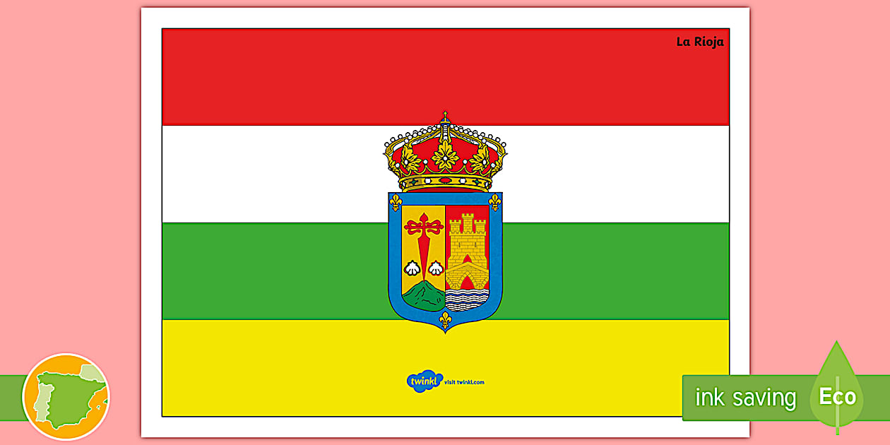 Póster: La bandera de La Rioja - Ciencias Sociales - Twinkl