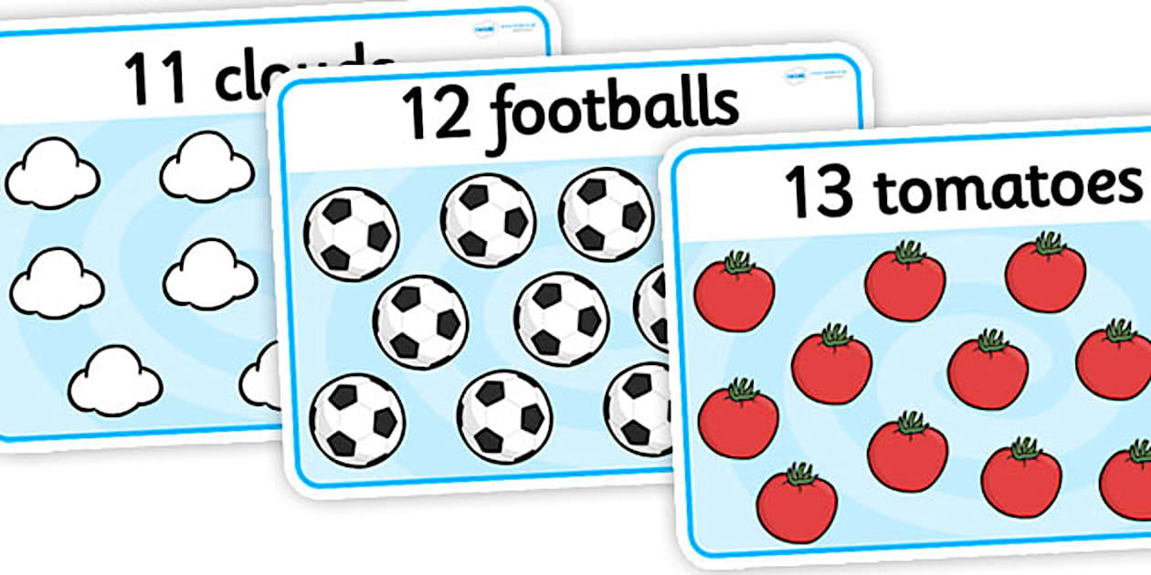 Numbers 11-20 Basic Modelling Dough Mats (teacher made)