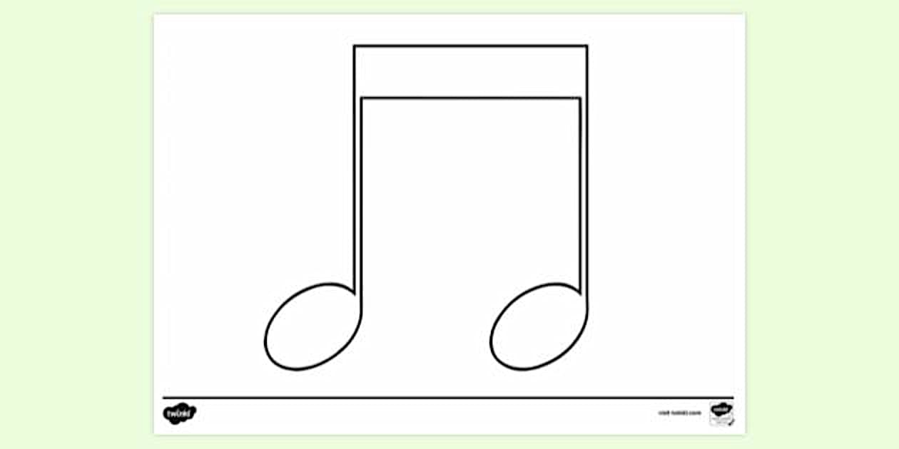 Music Note Colouring Page to Print | Colouring Sheet